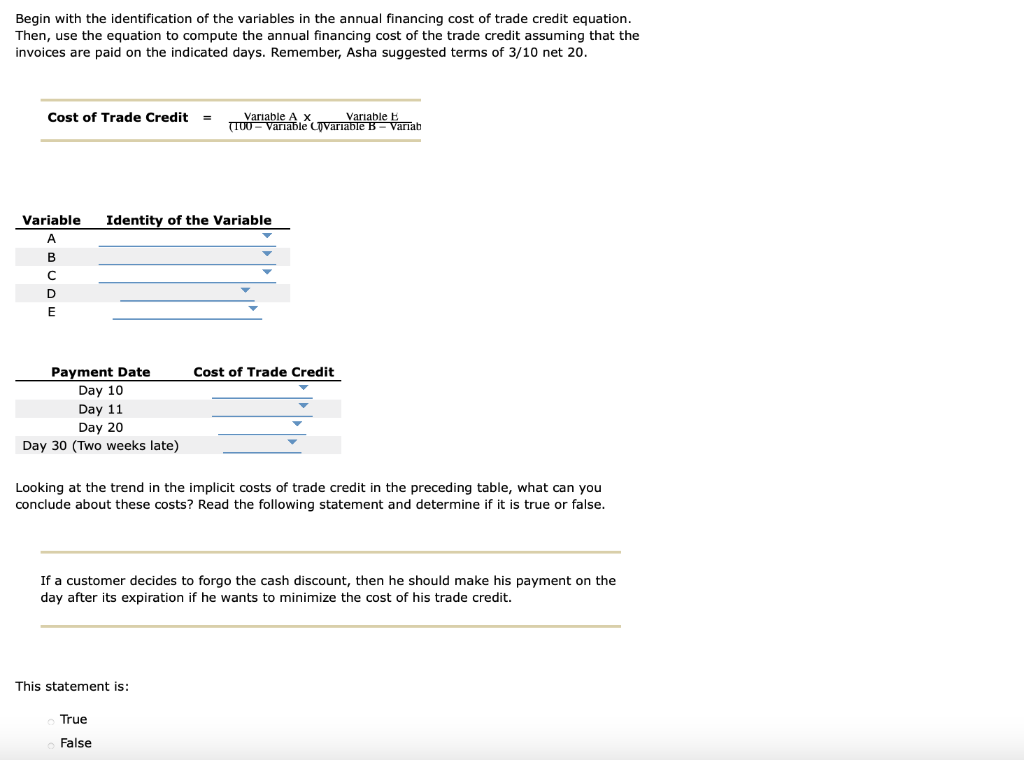 Begin with the identification of the variables in the | Chegg.com