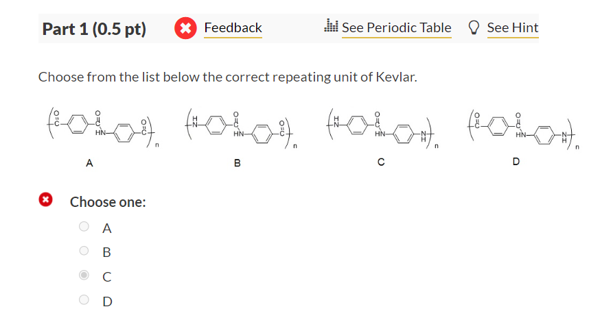 Solved Below is the synthetic route to make Kevlar.Choose | Chegg.com