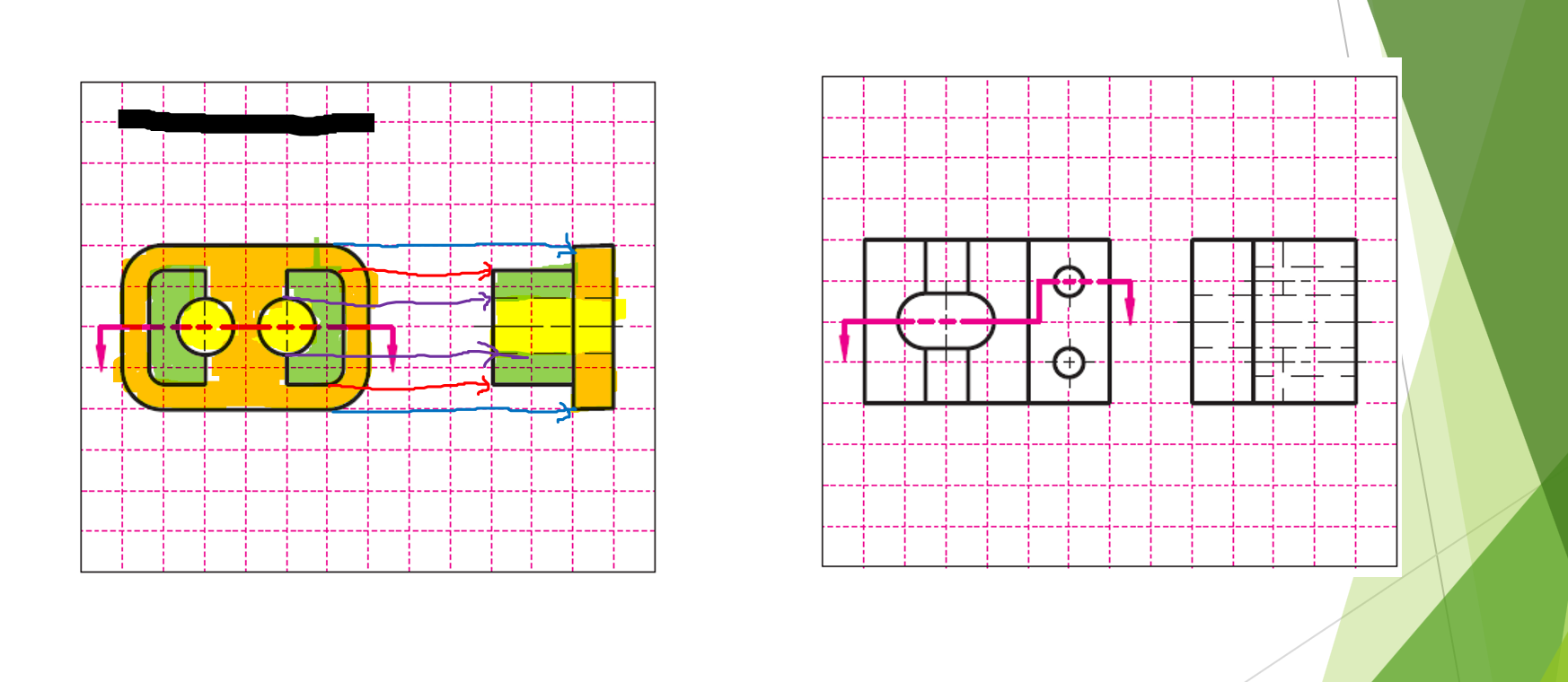 Solved draw the section view of the two objects in autocad | Chegg.com