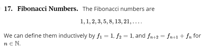Solved 17. Fibonacci Numbers. The Fibonacci numbers are 1, | Chegg.com