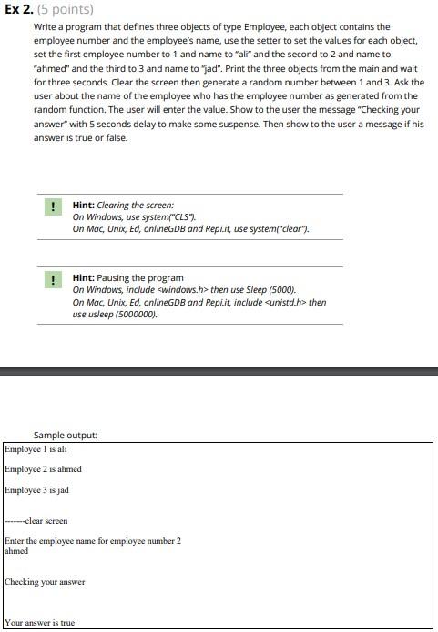 Solved ×x 2. (5 points) Write a program that defines three | Chegg.com