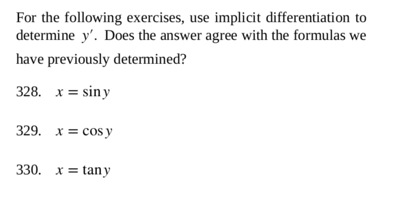 Solved For the following exercises, use implicit | Chegg.com