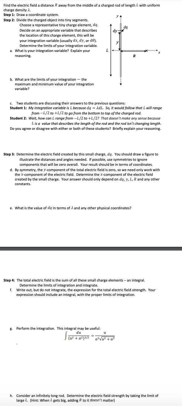 Solved Find the electric field a distance R away from the | Chegg.com