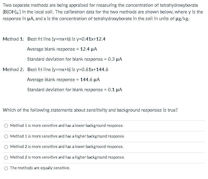 Solved Two separate methods are being appraised for | Chegg.com