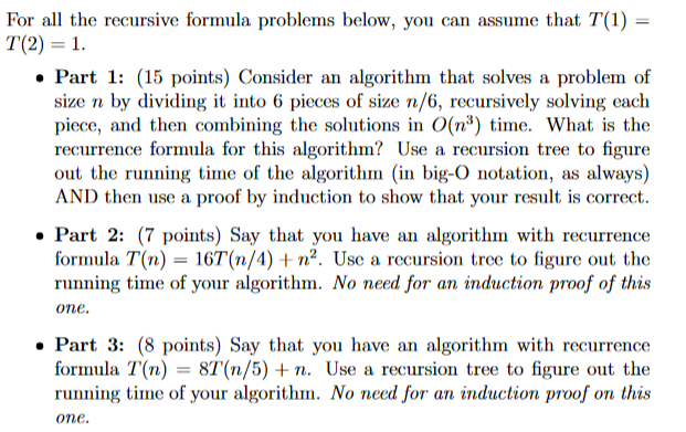 Solved For all the recursive formula problems below, you can | Chegg.com