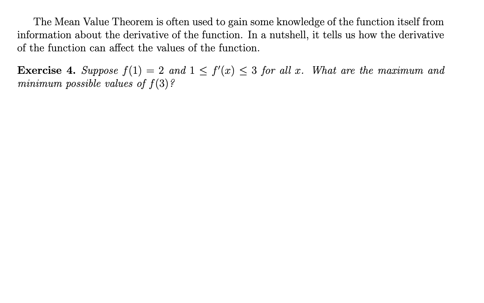 Solved The Mean Value Theorem is often used to gain some | Chegg.com