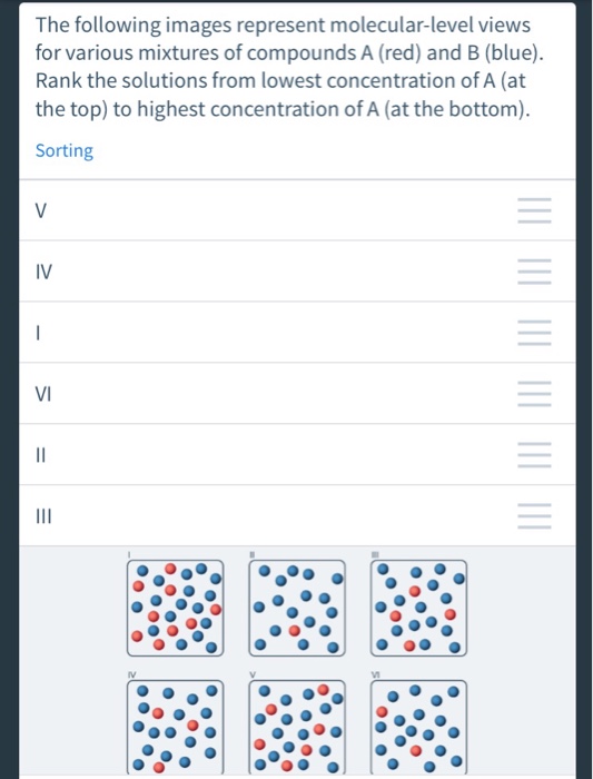 Solved The following images represent molecular-level views | Chegg.com
