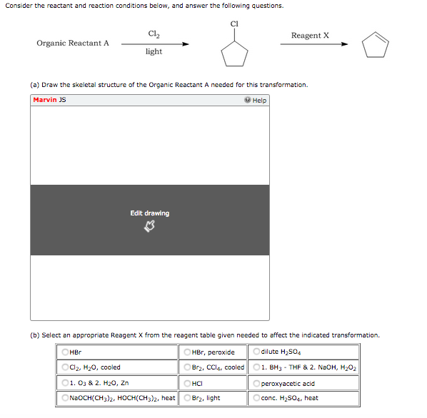 Solved Consider the reactant and reaction conditions below, | Chegg.com