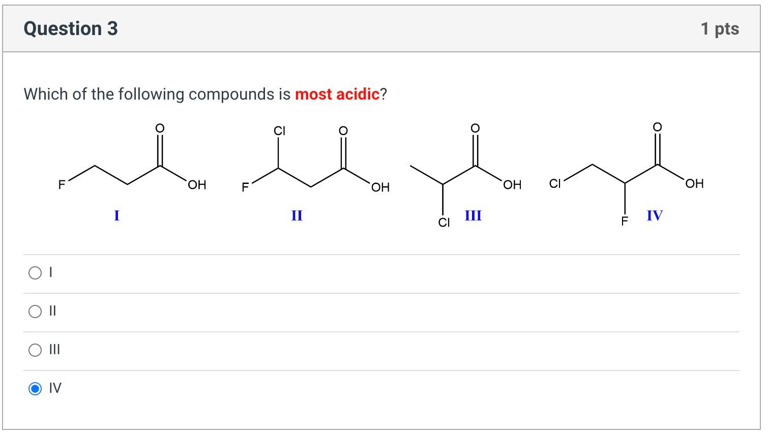 Solved Which of the following compounds is most acidic? | Chegg.com