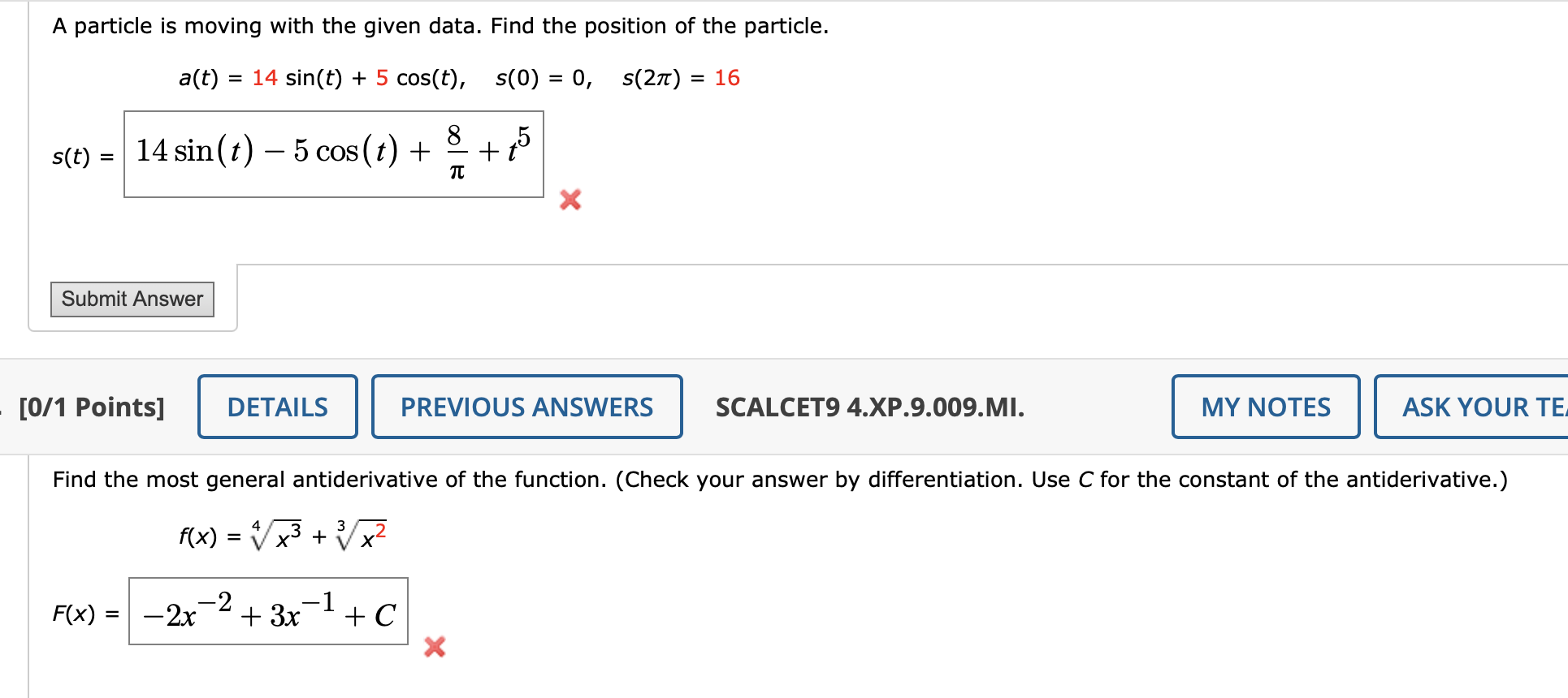 Solved A particle is moving with the given data. Find the | Chegg.com