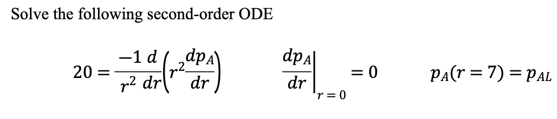 Solved Solve the following second-order ODE | Chegg.com