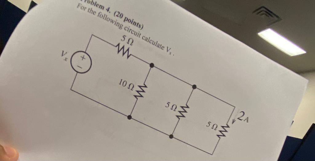 Solved blem 4. (20 points) For the following circuit | Chegg.com