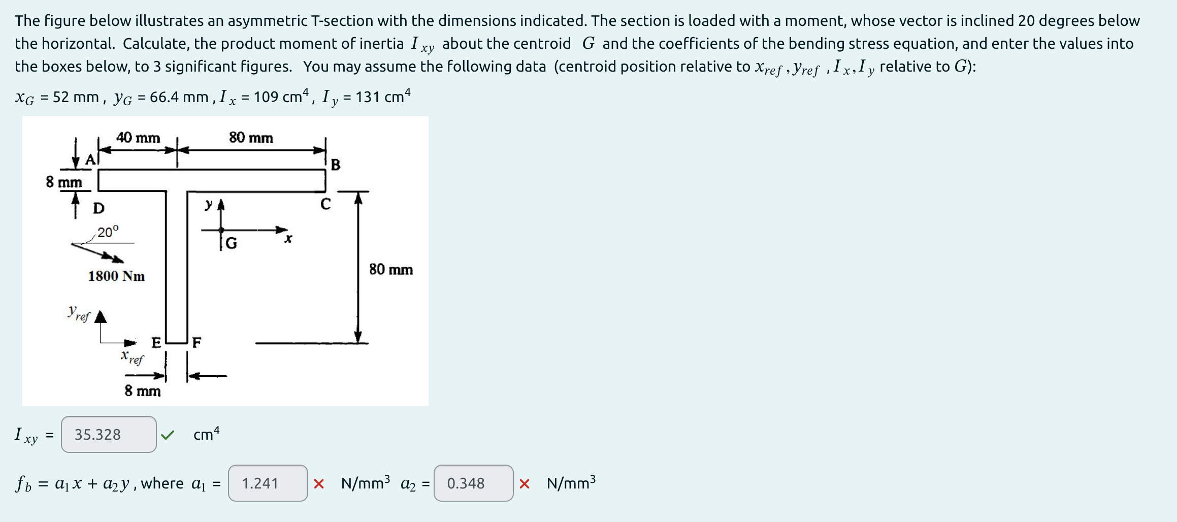 [Solved]: the correct answer is a1=0.0757 and a2=1.53 show