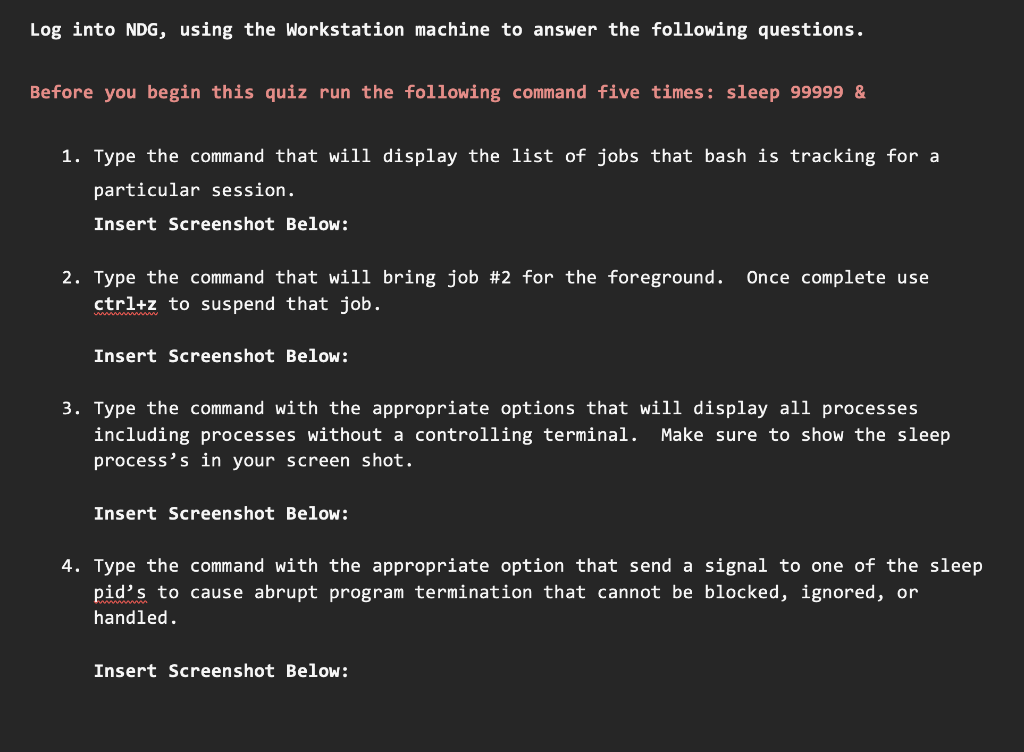 Solved Log into NDG, using the Workstation machine to answer | Chegg.com