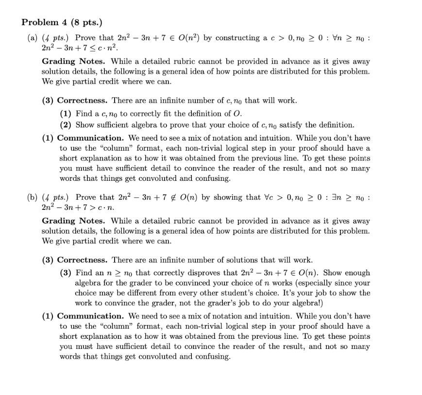 Solved Problem 4 ( 8 pts.) (a) (4 pts.) Prove that | Chegg.com Solved Problem 4 ( 8 pts.) (a) (4 pts.) Prove that | Chegg.com