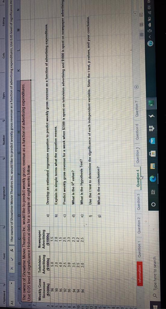 Solved Clipboard Font Alignment Number Styles Cells Editing | Chegg.com