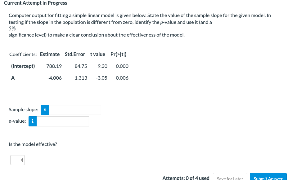 Solved Current Attempt in Progress Computer output for | Chegg.com