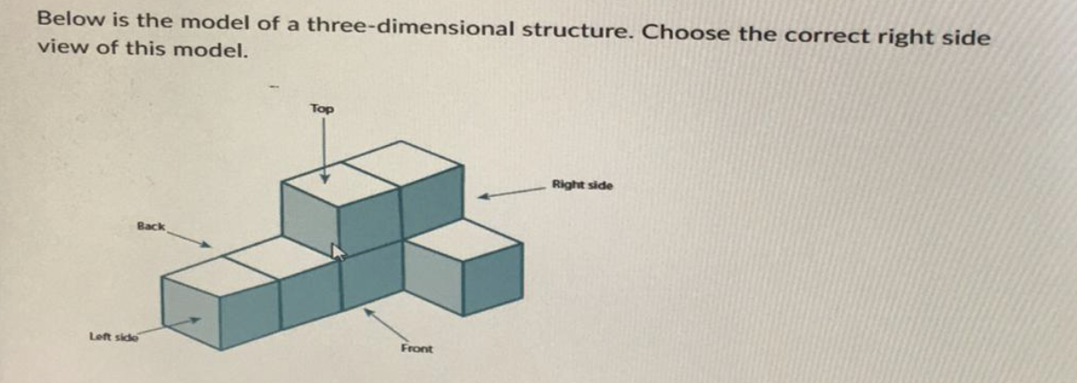 Solved Below is the model of a three-dimensional structure. | Chegg.com