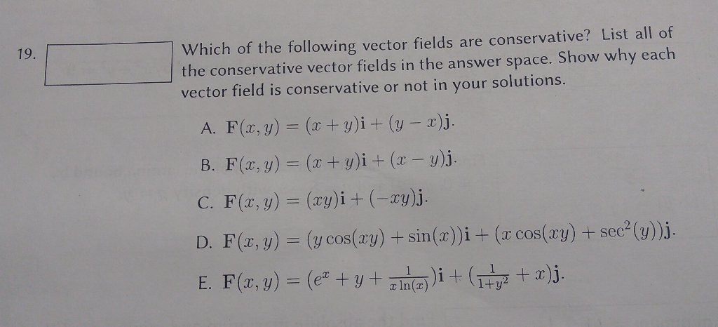Solved Which of the following vector fields are | Chegg.com