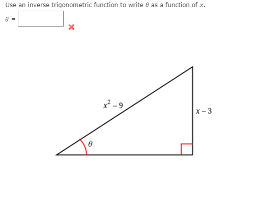 Solved Use An Inverse Trigonometric Function To Write 𝜃 As