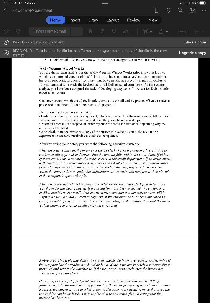 Solved Wally Wiggins Widget Works You are the systems | Chegg.com