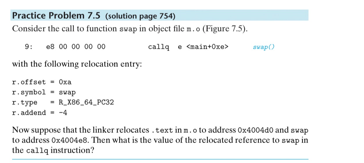 Practice Problem 7.5 (solution page 754)Consider the | Chegg.com