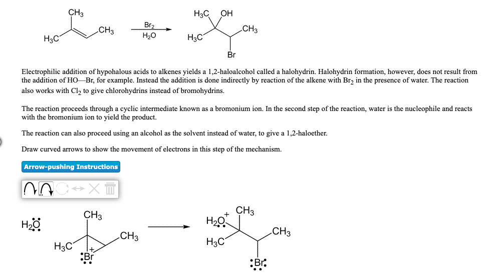 Solved CH3 H3C OCH3 Br CH3OH CH3 CH3 H3C H3C Electrophilic | Chegg.com