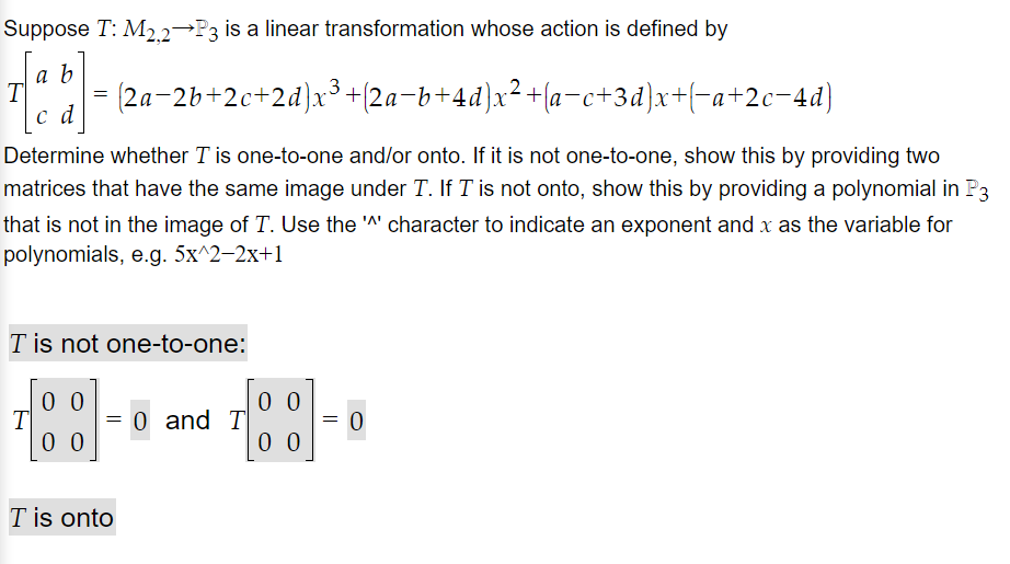 Solved Suppose T: M2,2→ℙ3 is a linear transformation whose | Chegg.com