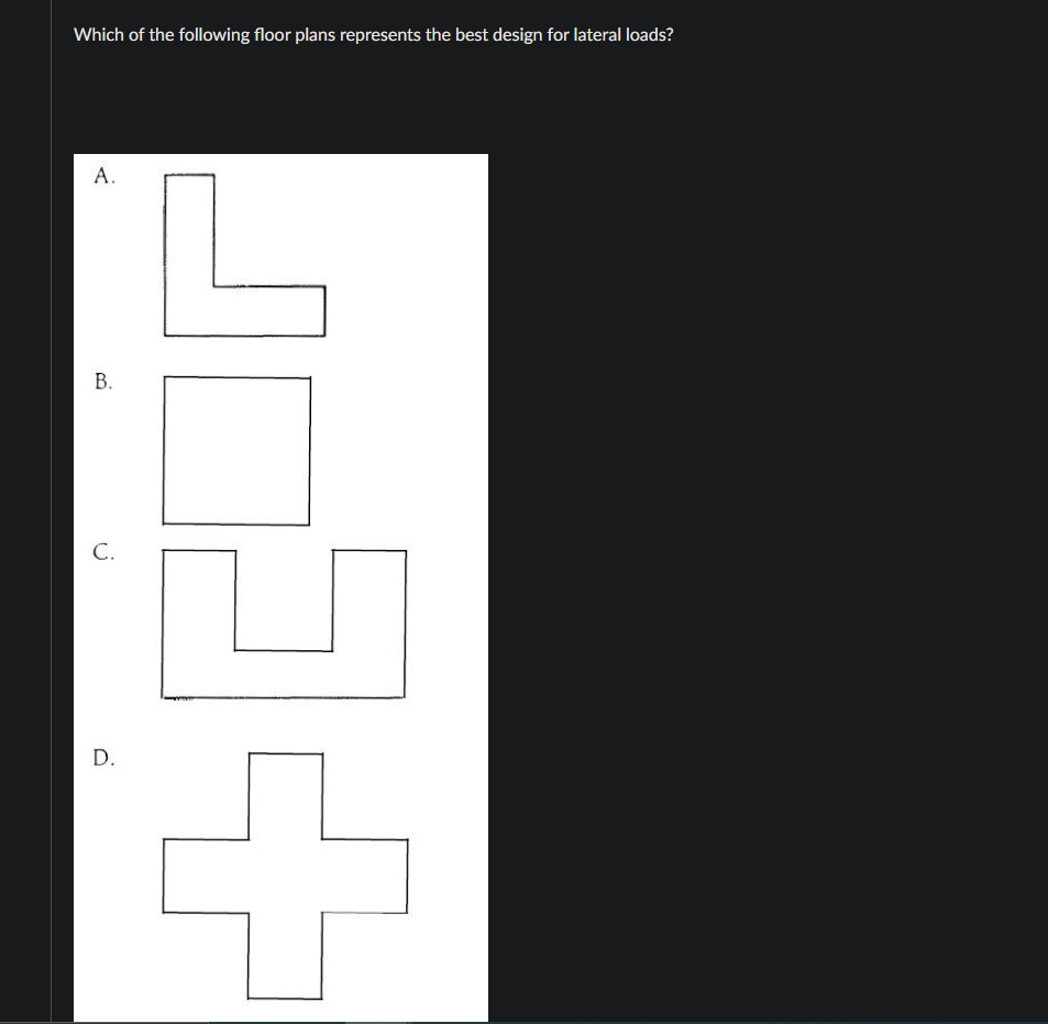 Which of the following floor plans represents the | Chegg.com