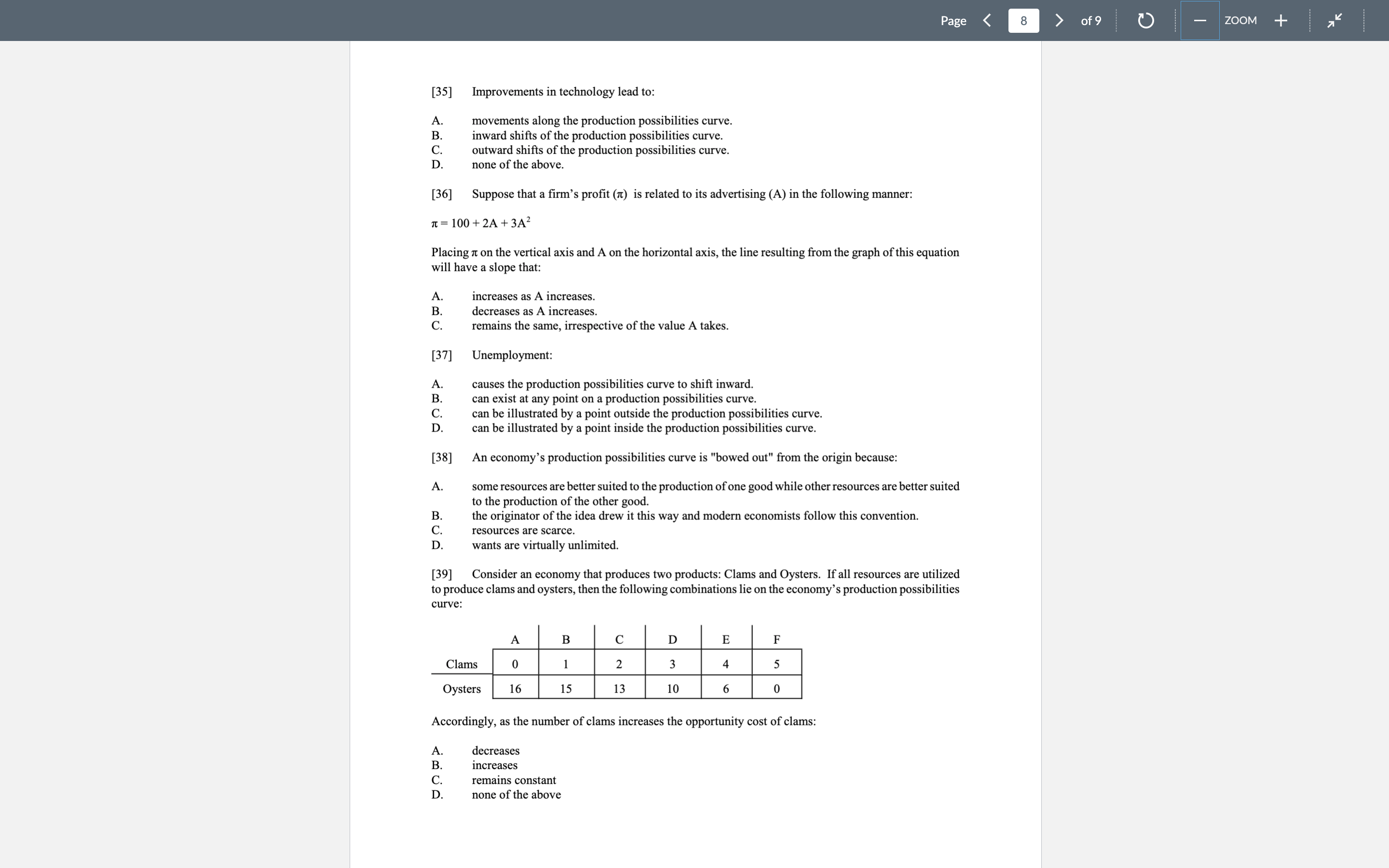 Solved Use the following to answer questions (19) - (21): | Chegg.com