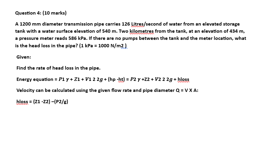 Solved Question 4: (10 ﻿marks)A 1200mm ﻿diameter | Chegg.com