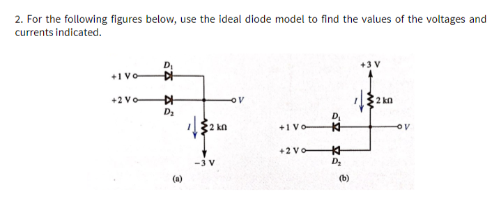 Solved 2. For the following figures below, use the ideal | Chegg.com