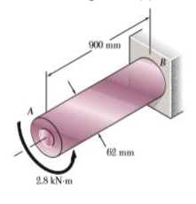 Solved (b) The design specifications for the steel shaft AB | Chegg.com