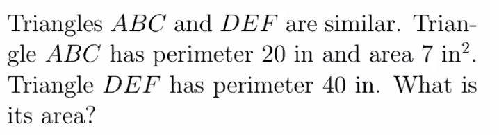 Solved Triangles ABC and DEF are similar. Trian- gle ABC has | Chegg.com