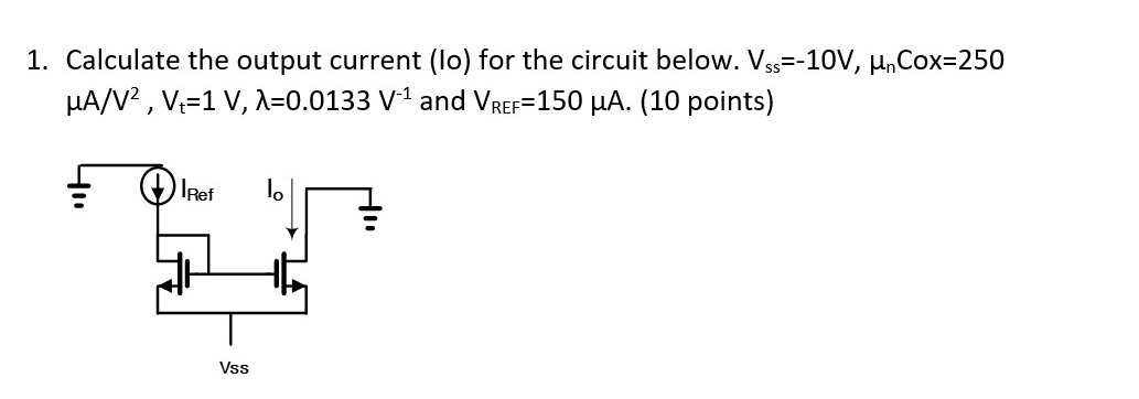 Solved 1. Calculate the output current (lo) for the circuit | Chegg.com