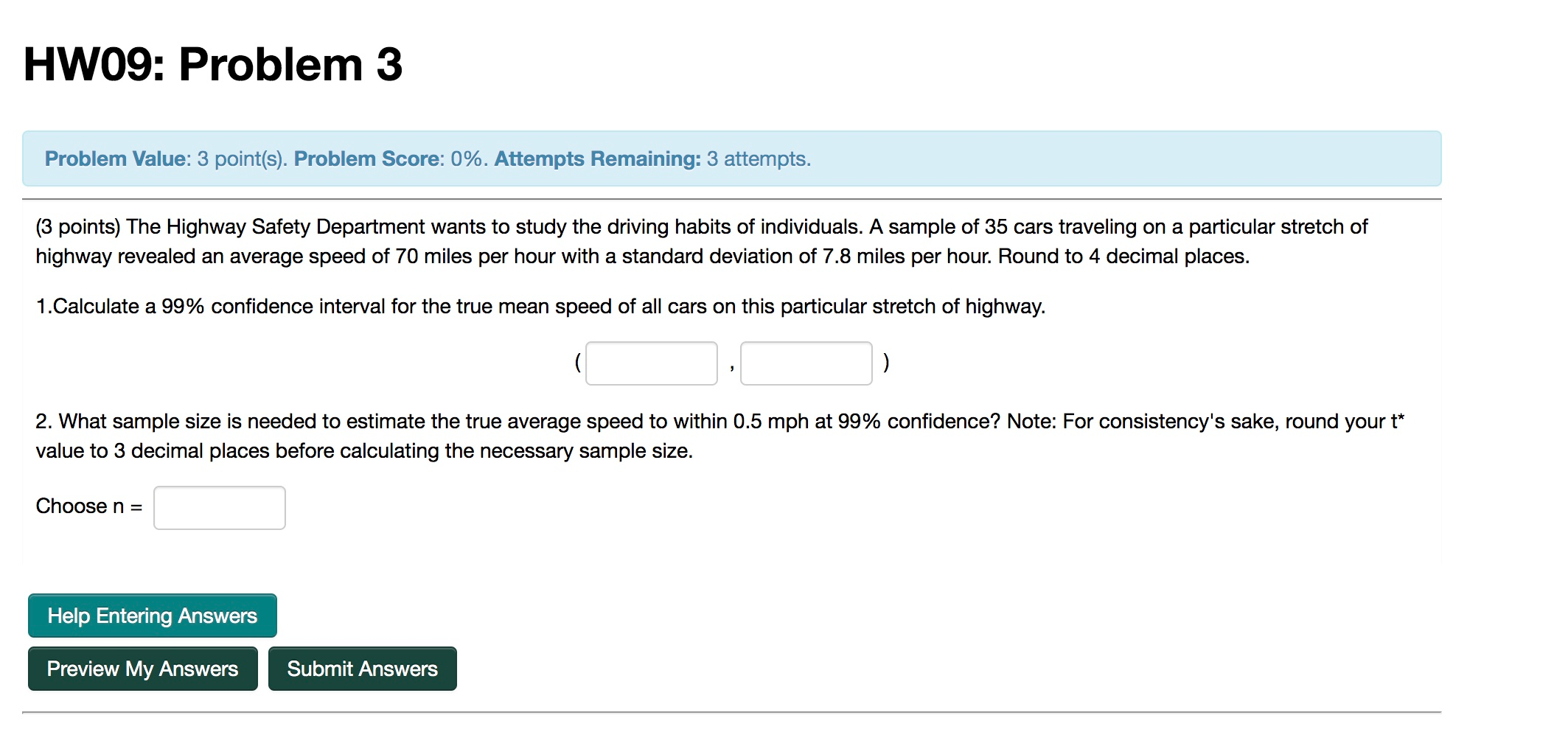 Solved HW09: Problem 2 Problem Value: 3 point(s). Problem | Chegg.com