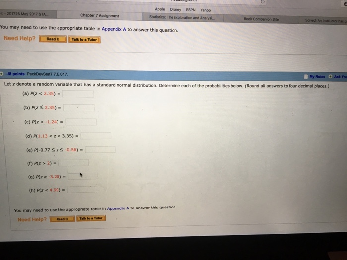 Solved Let z denote a random variable that has a standard | Chegg.com