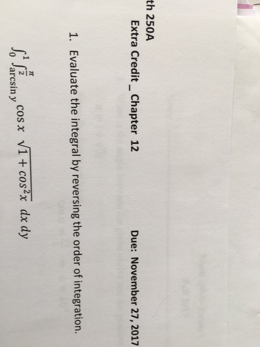 Solved th 250A Extra Credit Chapter 12 Due: November 27, | Chegg.com