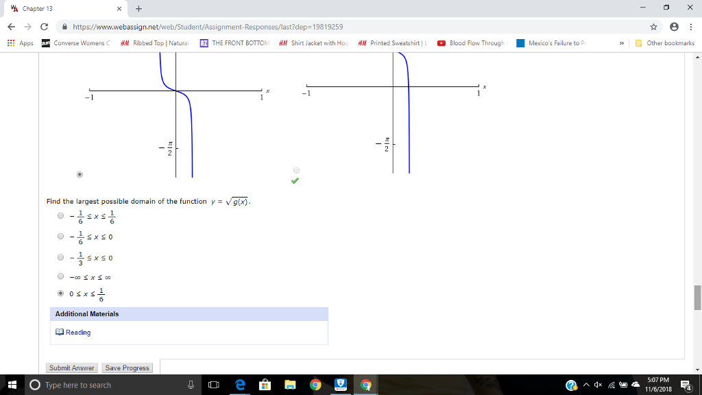 Solved Find the largest possible domain of the function y = | Chegg.com