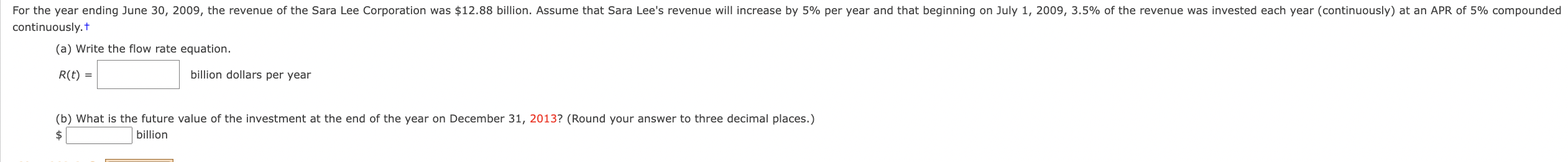 Solved continuously. \( \dagger \)(a) ﻿Write the flow rate | Chegg.com
