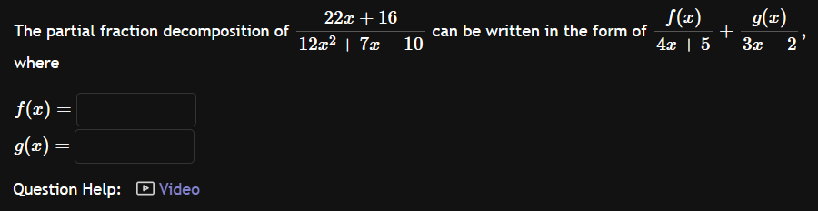 Solved The partial fraction decomposition of | Chegg.com