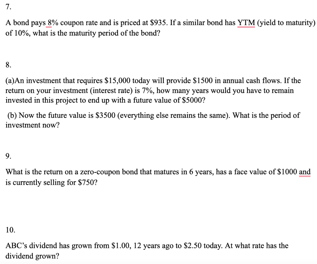 Solved Unless otherwise mentioned, the face value of bonds | Chegg.com