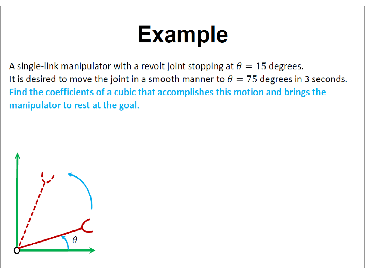 Example A single-link manipulator with a revolt joint | Chegg.com