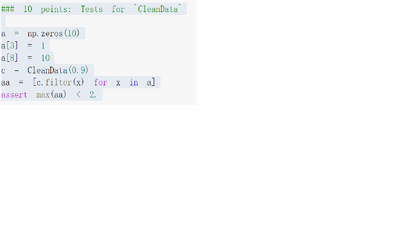 class CleanData (object): | def init__(self, | Chegg.com