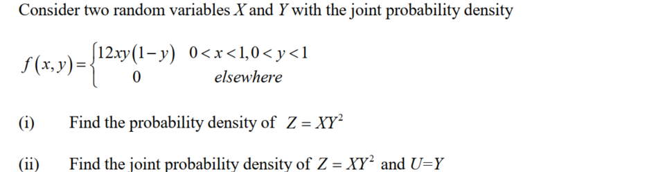 Solved Consider two random variables X and Y with the joint | Chegg.com