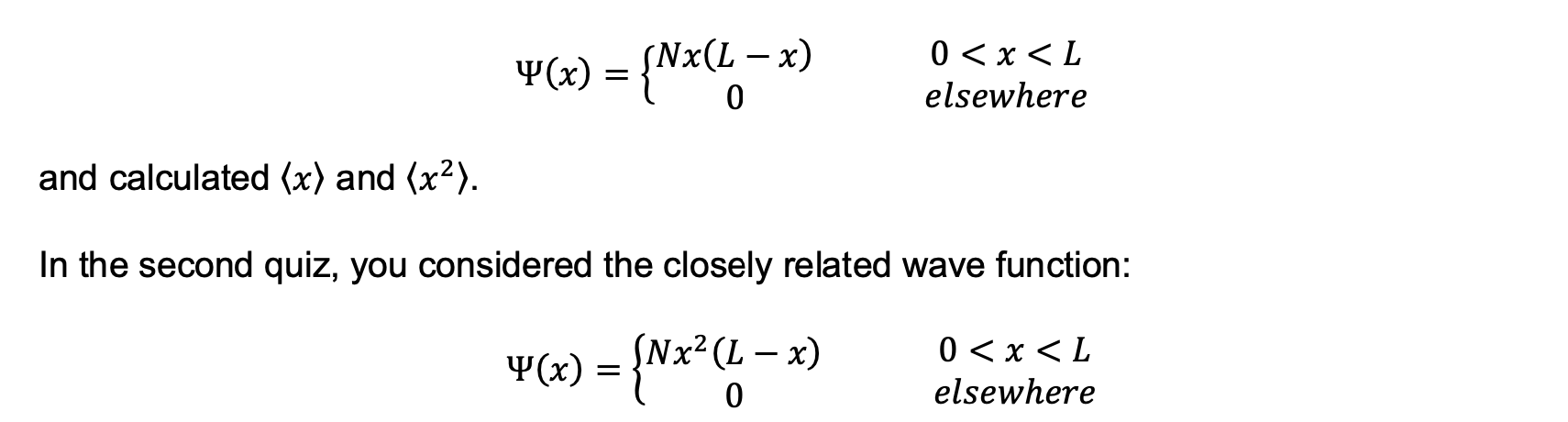 Solved consider the second of the wave functions shown | Chegg.com