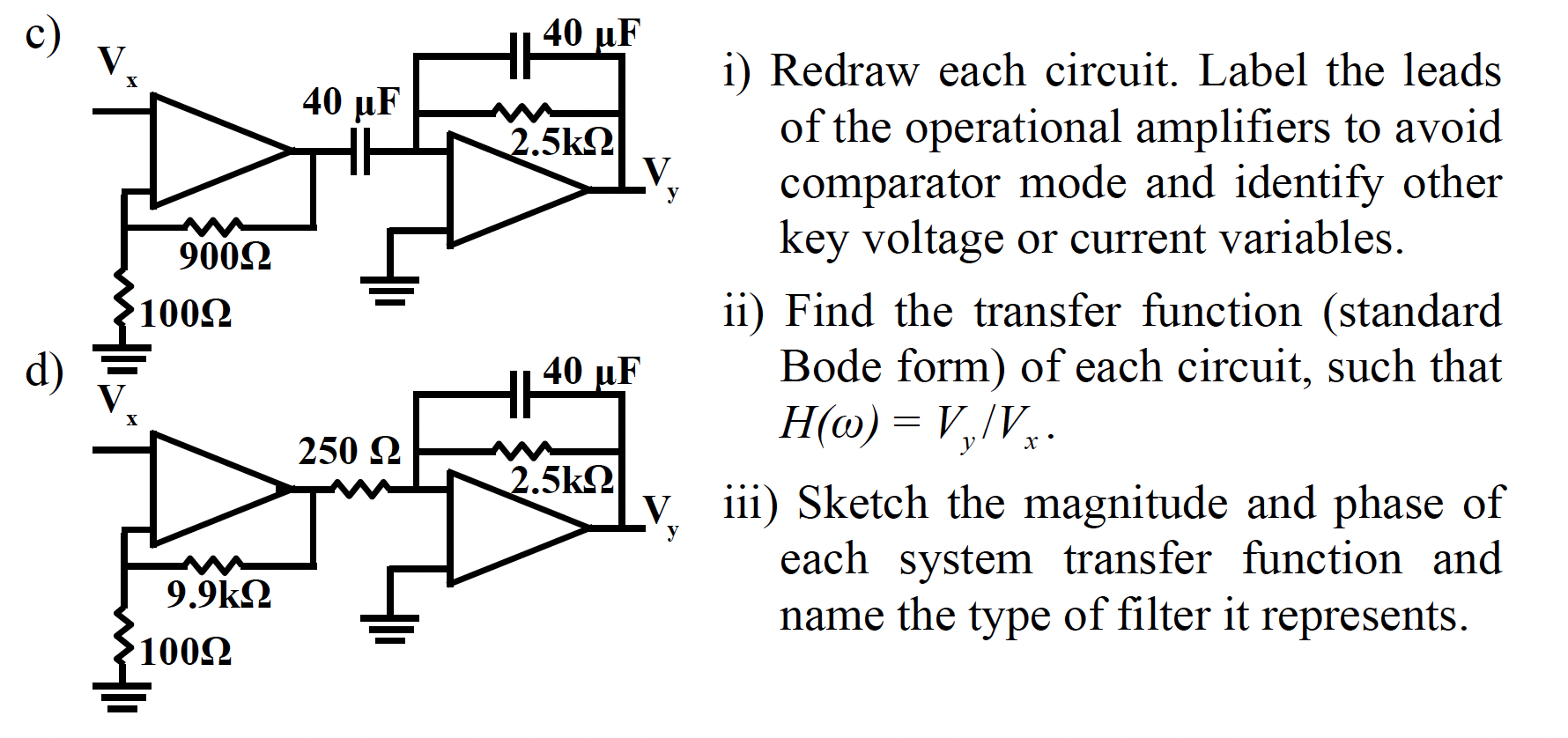 Solved i) Redraw each circuit. Label the leads of the | Chegg.com