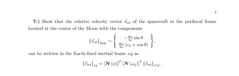 Solved 4 7-) Show that the relative velocity vector rel of | Chegg.com