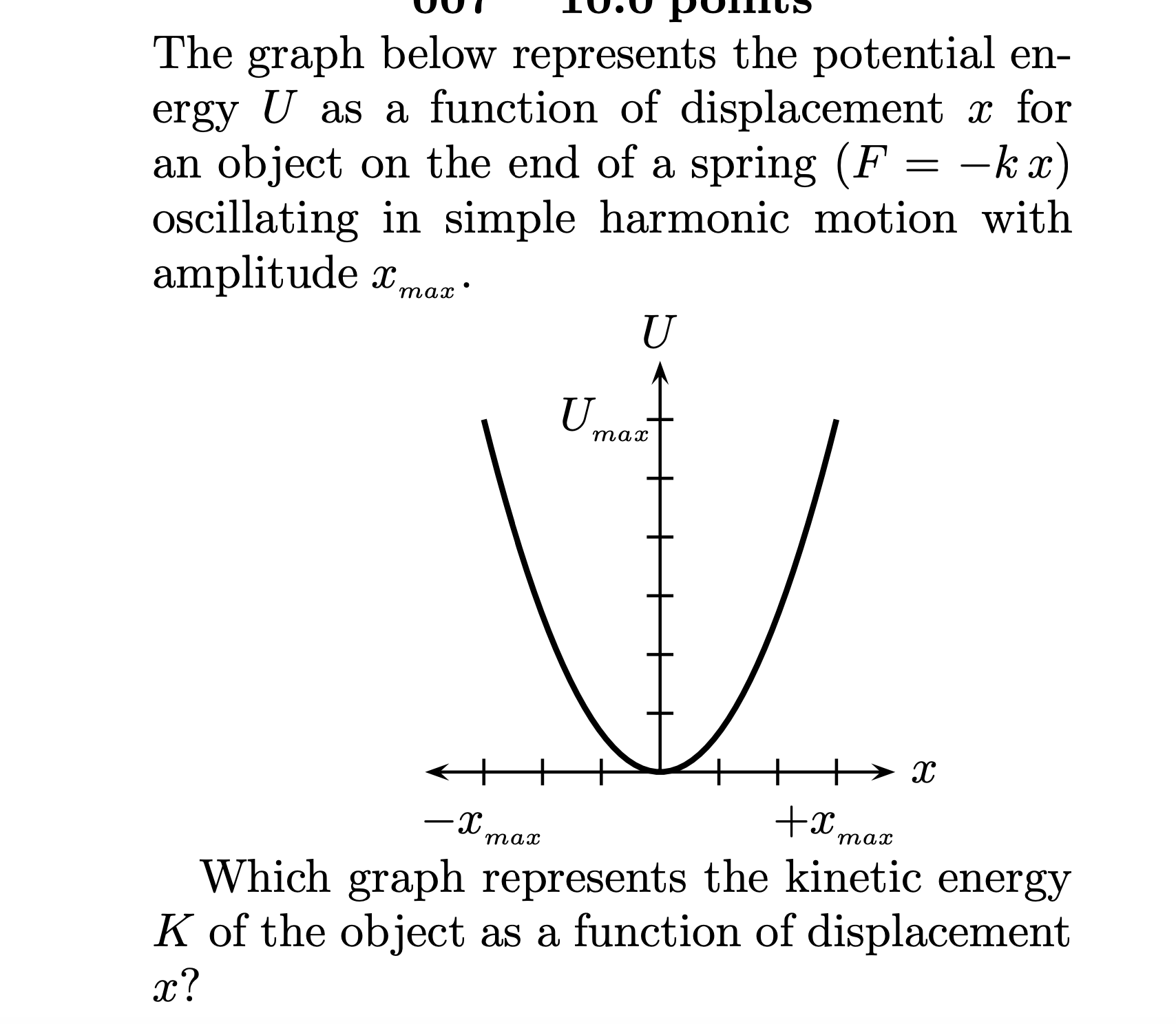 Solved The graph below represents the potential energy U as | Chegg.com Solved The graph below represents the potential energy U as | Chegg.com