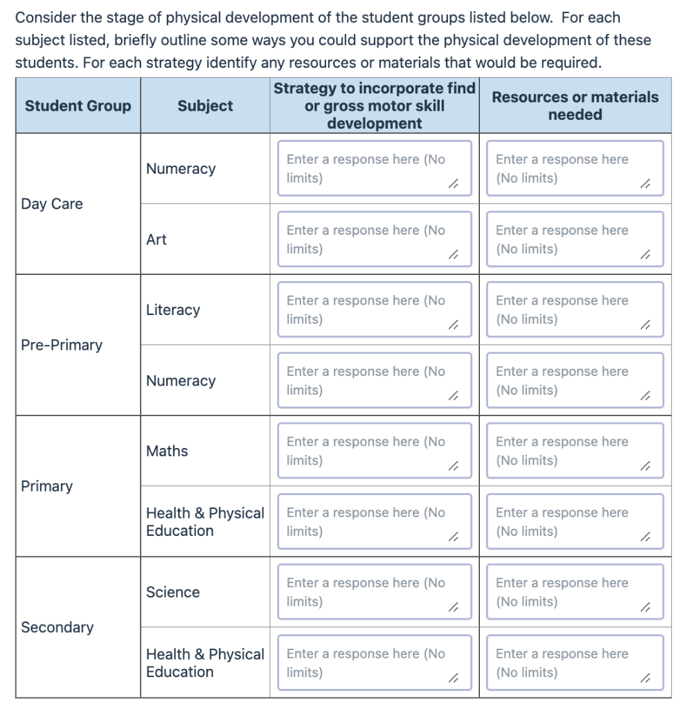 Consider the stage of physical development of the | Chegg.com